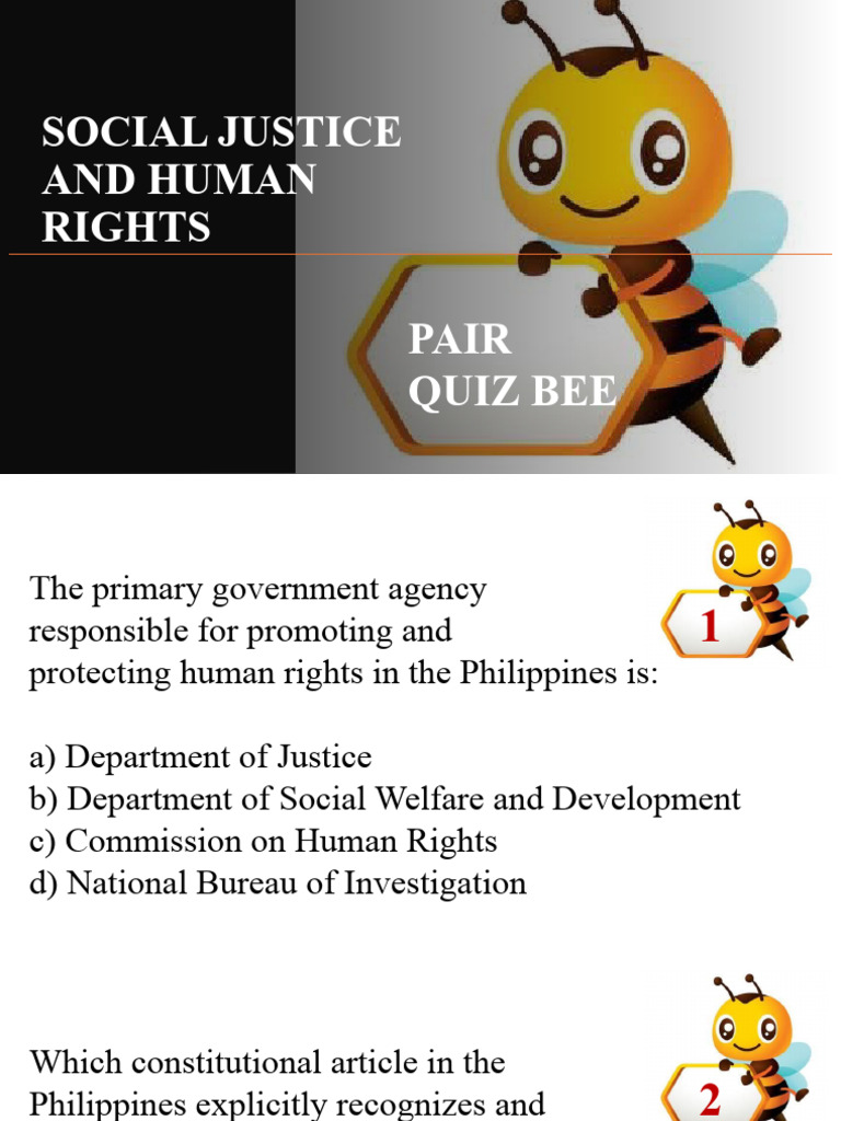 Social Justice and Human Rights Quiz Bee | PDF | Social Justice | Human ...