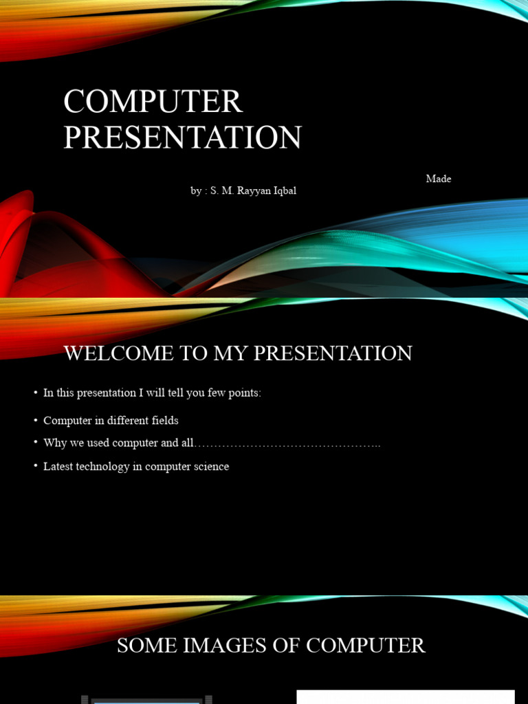 Computer Presentation | PDF | Application Software | Graphics Software