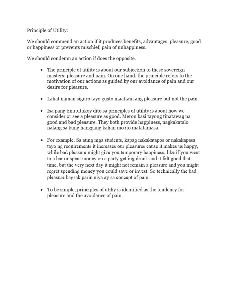Principle of Utility | PDF | Utilitarianism | Happiness