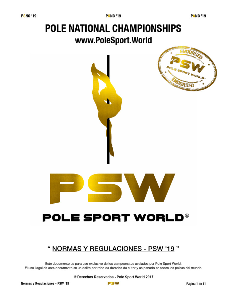 (Folleto) Normas y Regulaciones - Psw ’19 | PDF | Documento de identidad