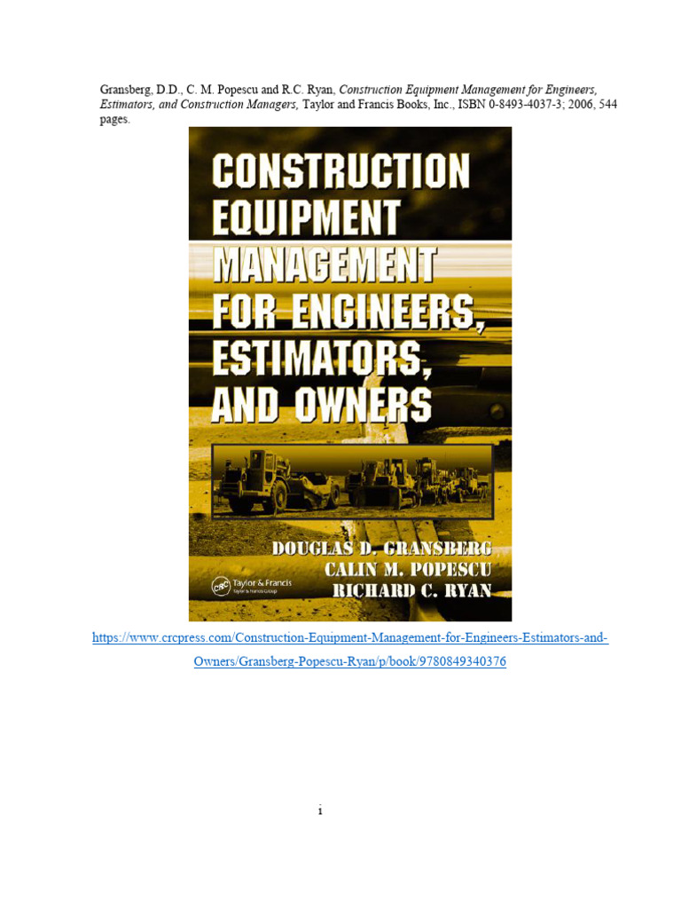 Construction Equipment Management Guide | PDF | Heavy Equipment | Crane ...