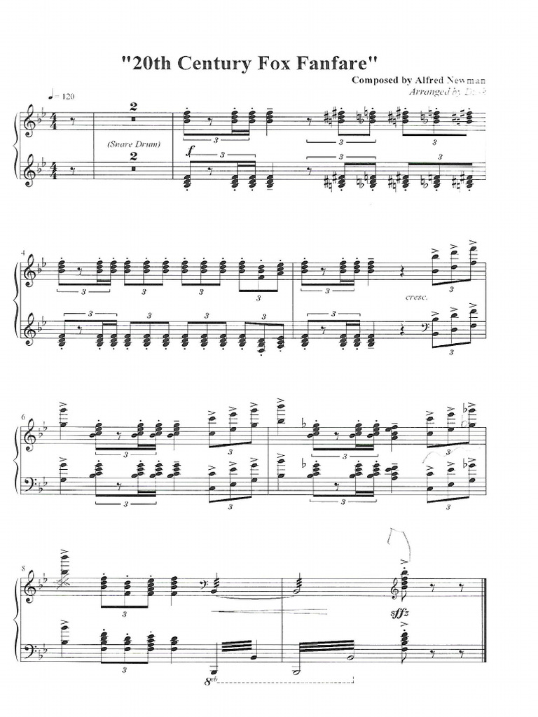 20th Century Fox Fanfare - Alfred Newman | PDF
