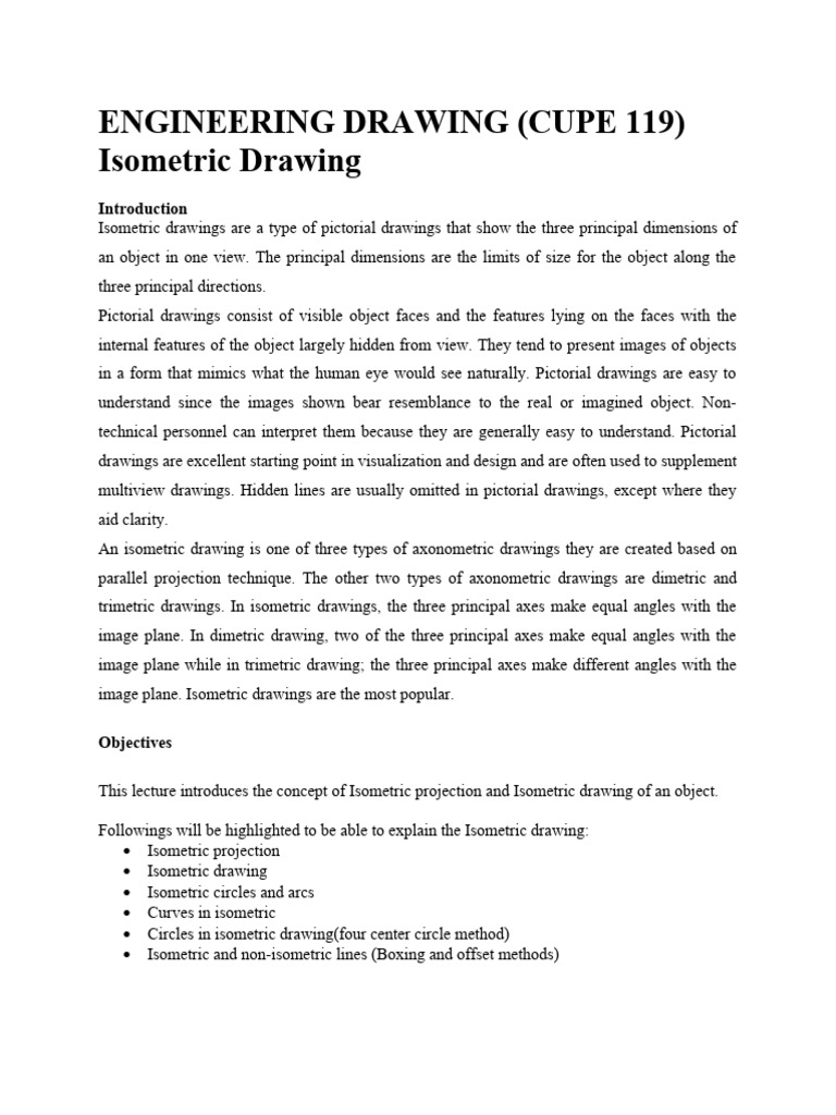 Engineering Drawing Isometric | PDF | Angle | Classical Geometry