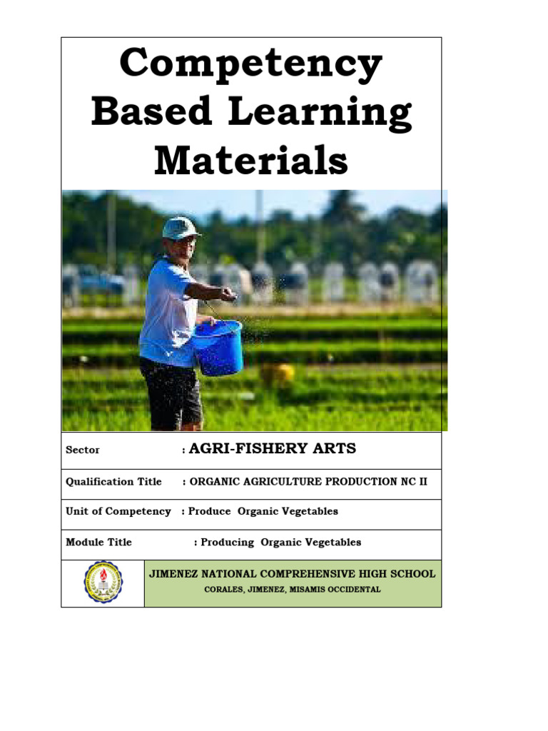 CBLM Organic Produce Organic Vegetables | PDF | Fertilizer | Plant ...