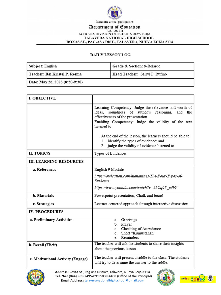 DLL FOR CO2 Evidences | PDF | Peacekeeping | Evidence