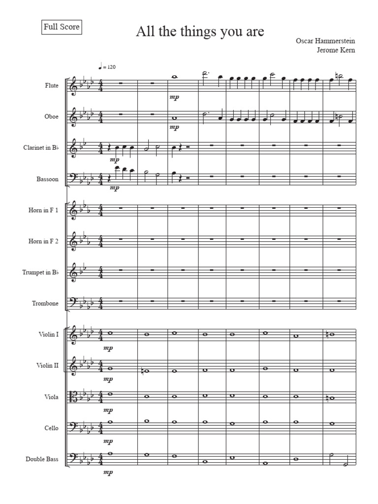 All The Thing You Are Full Score | PDF