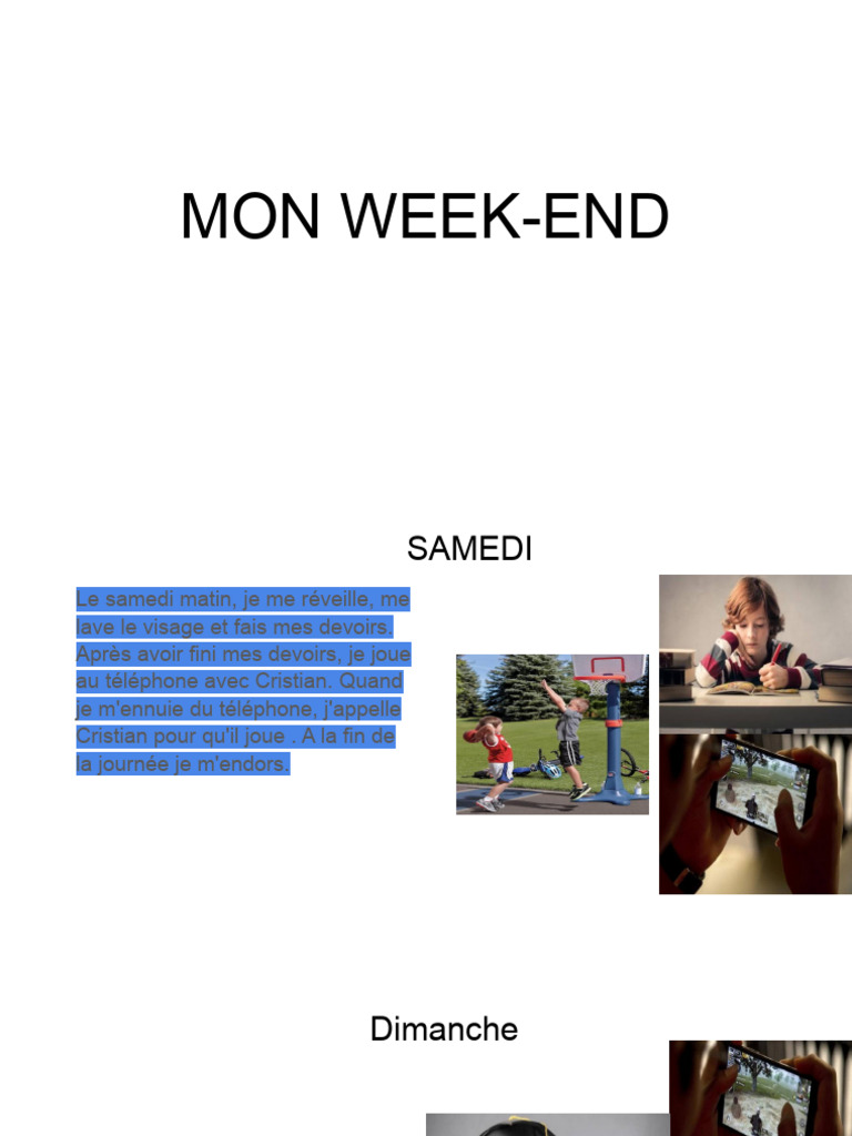 Mon Week End | PDF