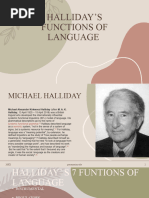 Halliday's Functions of Language | PDF | Semantics | Communication