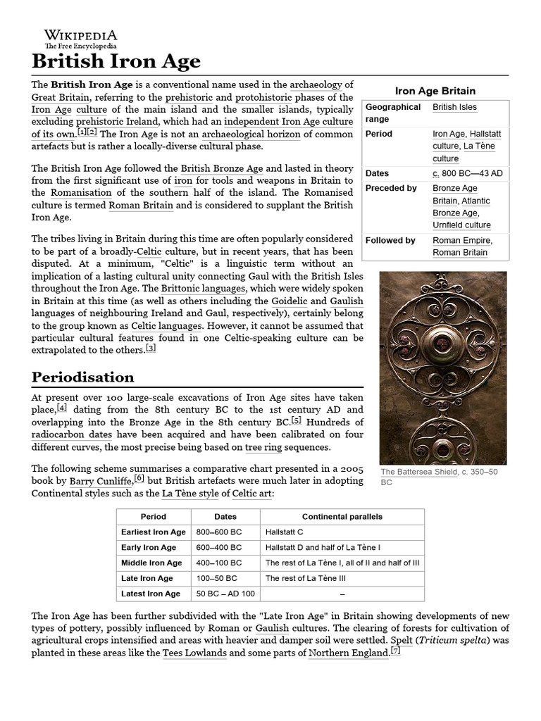 Overview of the British Iron Age | PDF