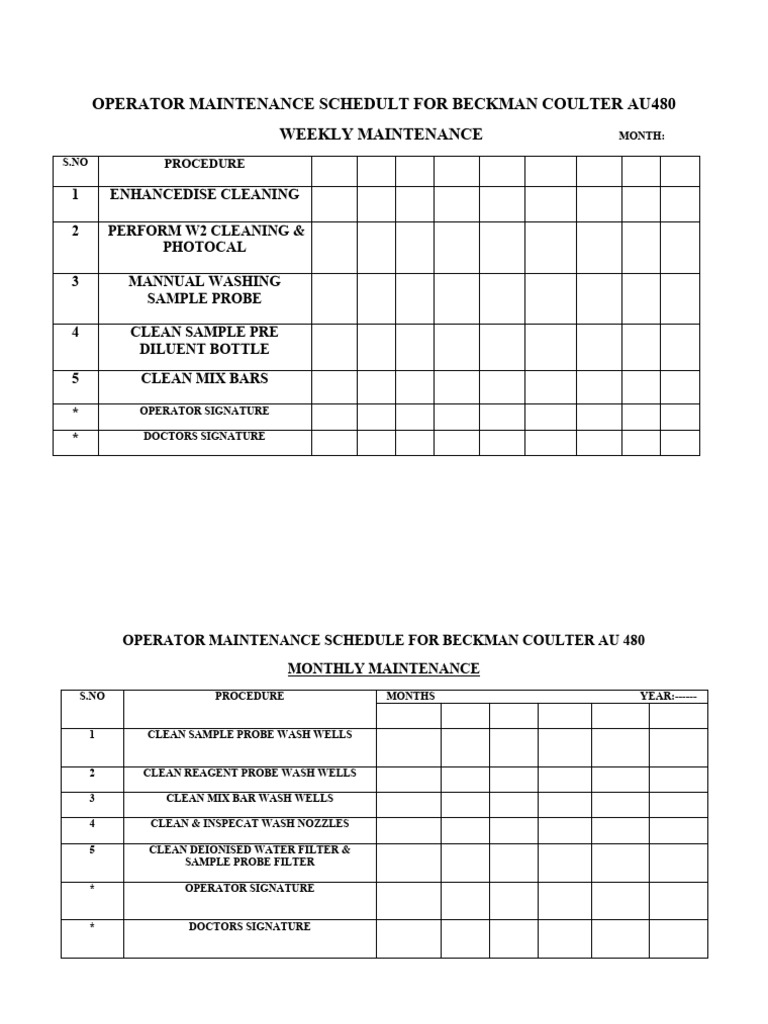 Weekly Main Au480 | PDF