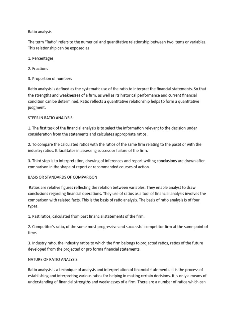 Understanding Ratio Analysis Techniques | PDF | Income Statement ...