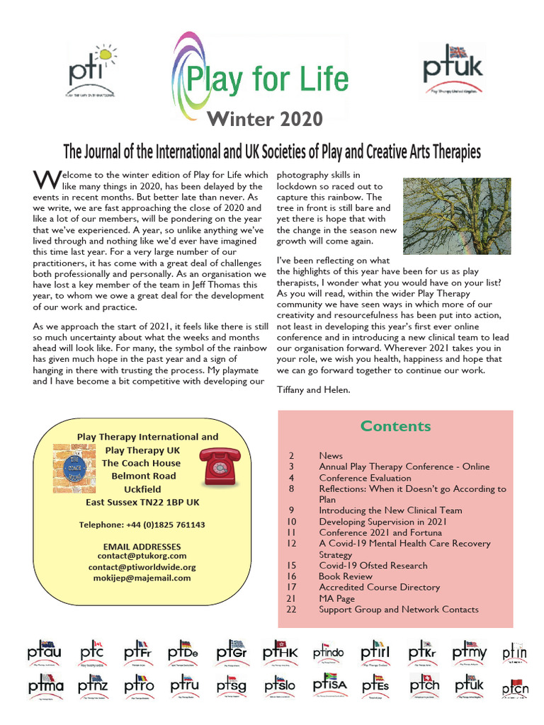 Winter Play For Life 2020 | PDF | Psychotherapy | Play Therapy