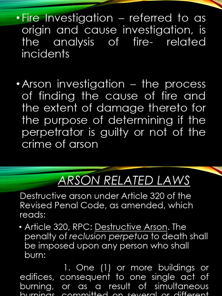 A. Definition Arson Related Laws | PDF | Arson | Crime & Violence