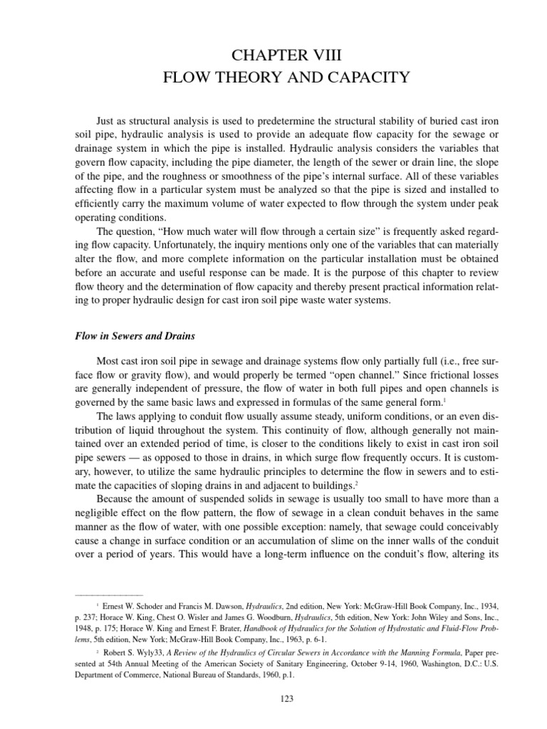 Flow Theory and Capacity | Download Free PDF | Reynolds Number | Fluid Dynamics