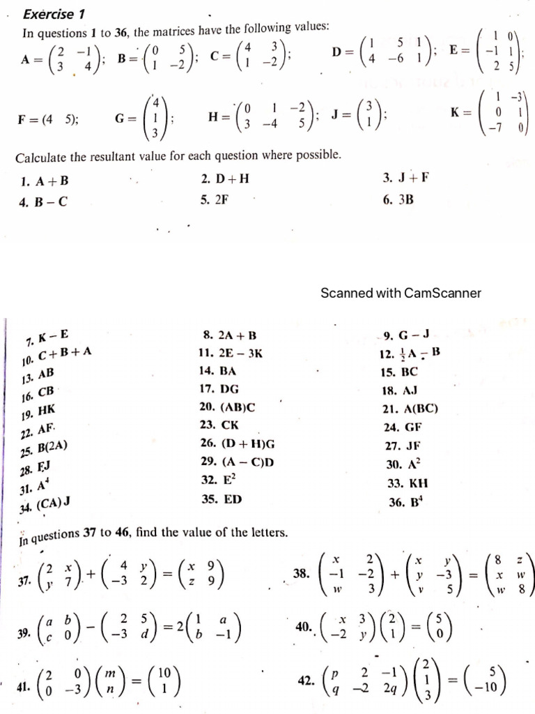 Matrices Cambrige Book | PDF