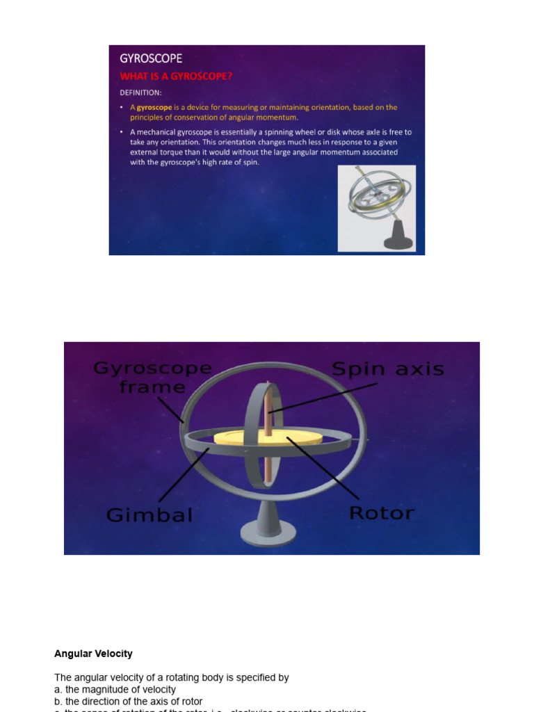 GYROSCOPE | PDF | Rotation Around A Fixed Axis | Rotation