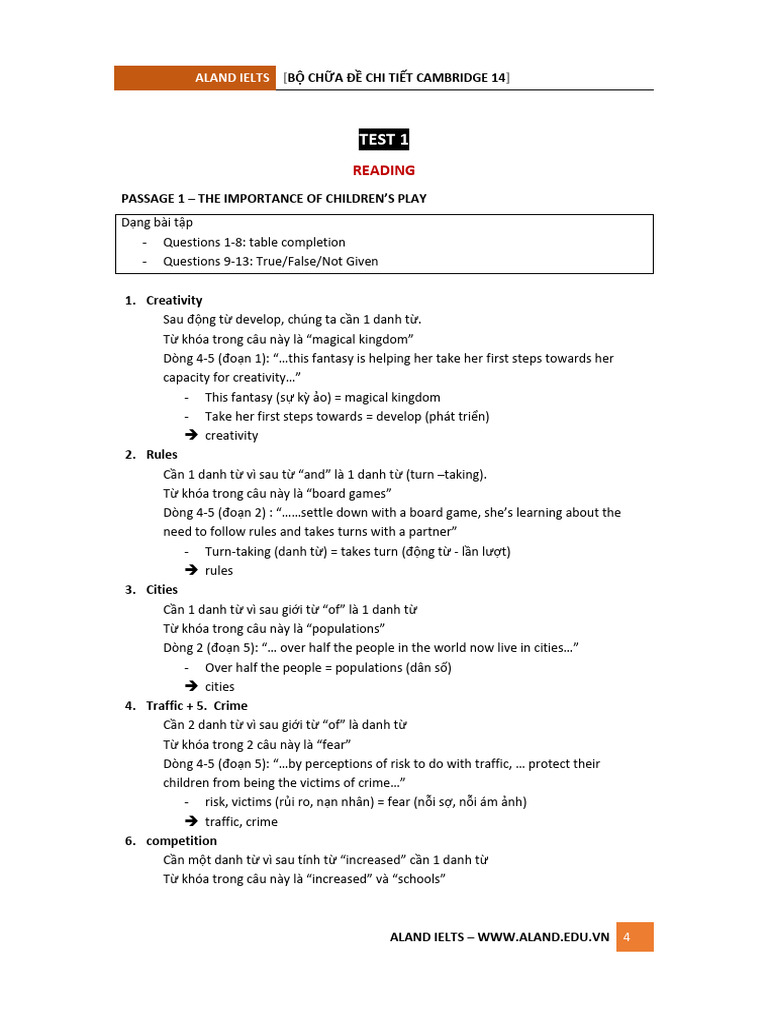 Cam 14 Test 1 - Explanation | PDF