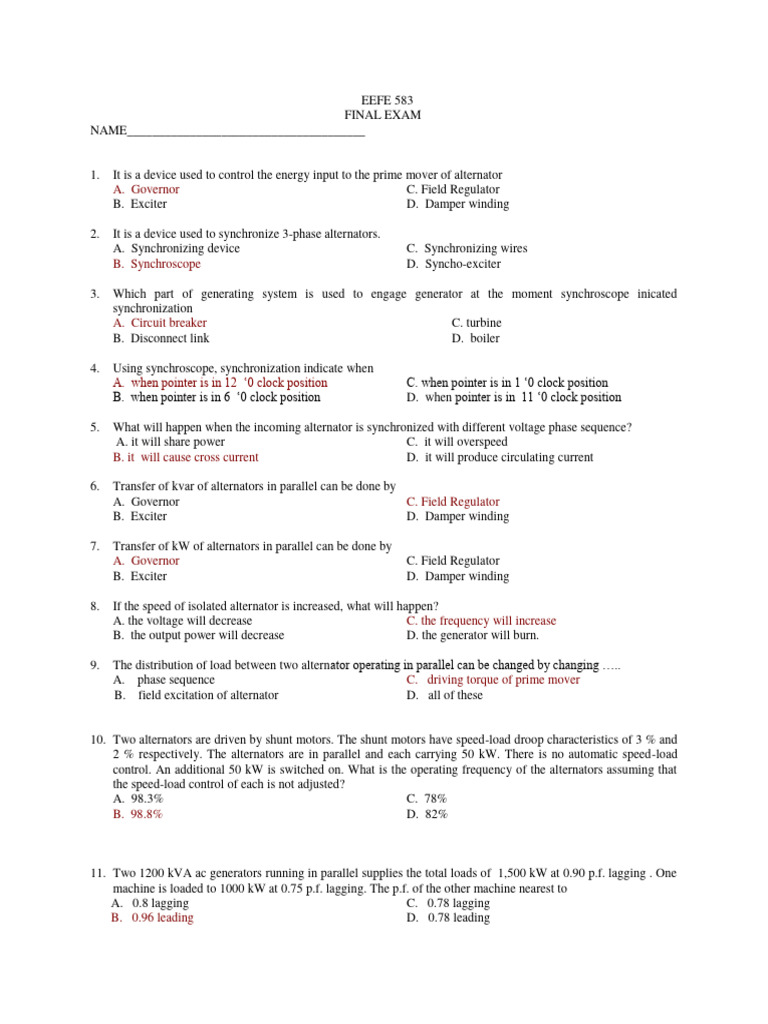 Advance Power System Prob Bank FINAL EXAM | PDF | Power Station | Hydroelectricity