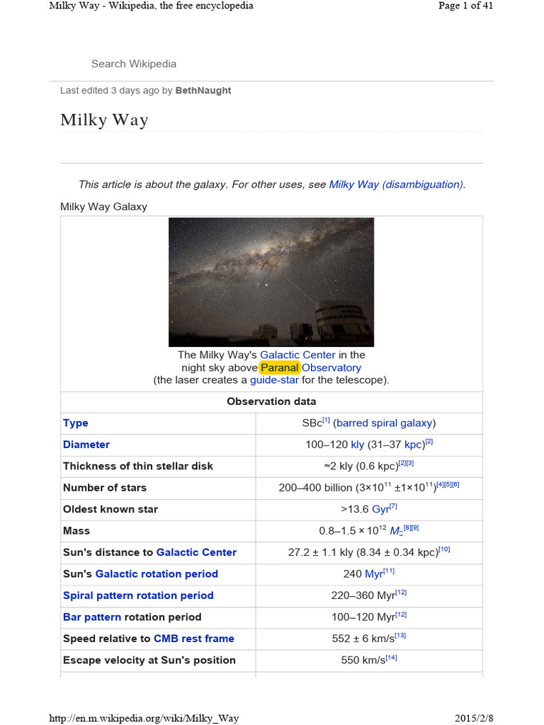 Milky Way | PDF | Milky Way | Exoplanet