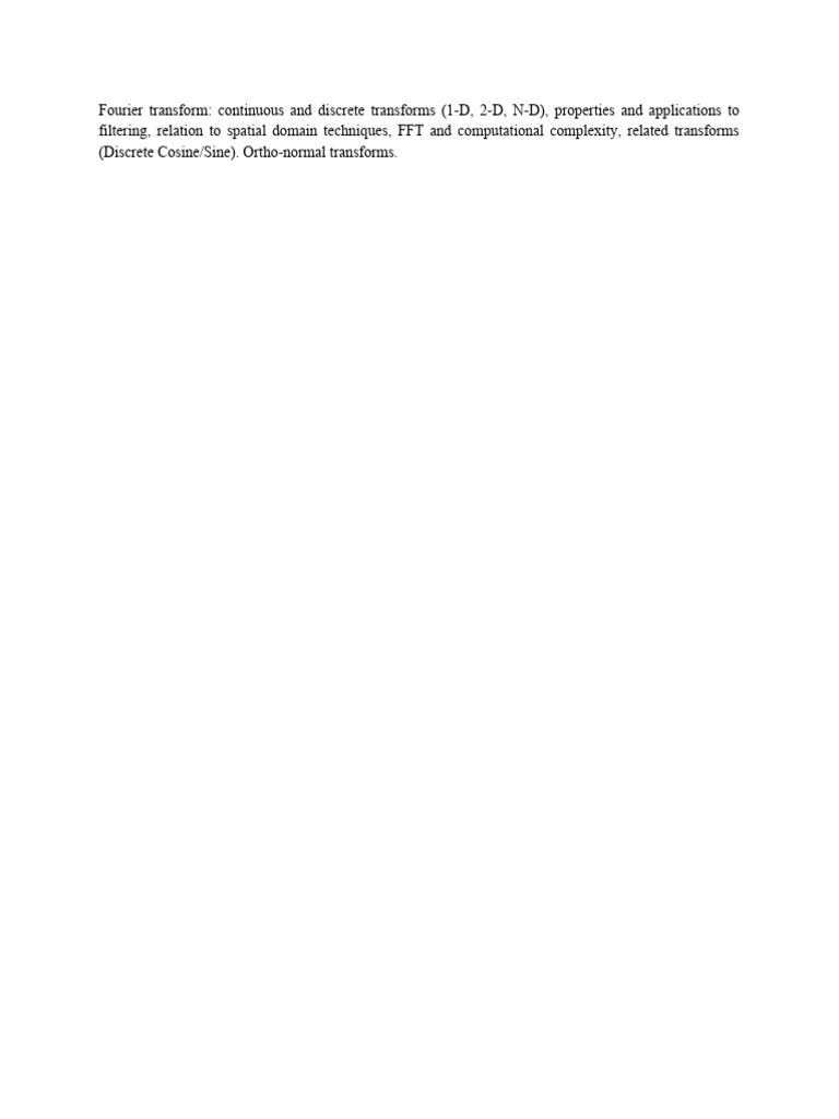Fourier Transform Pdf