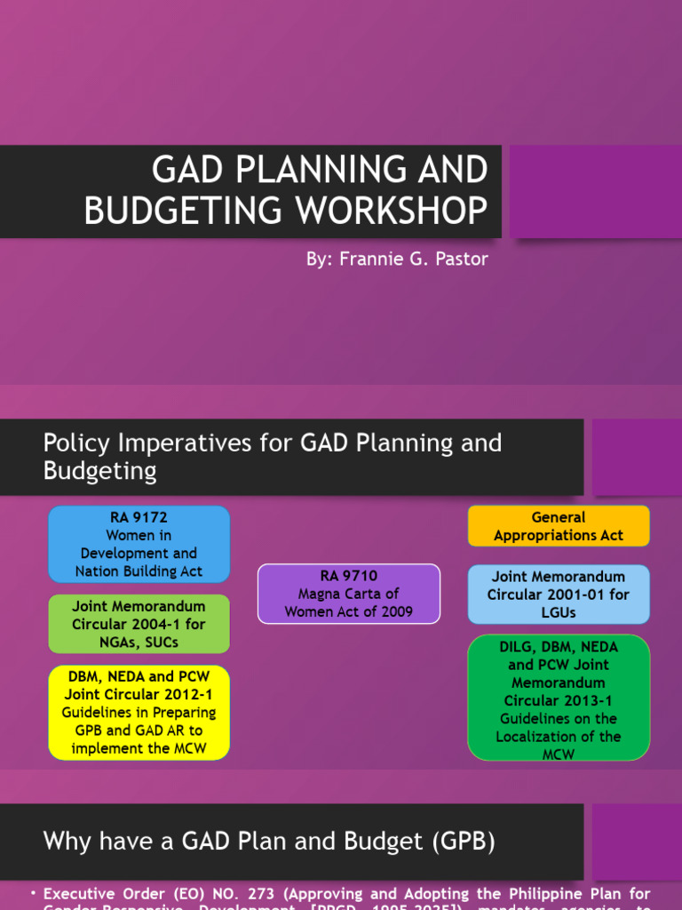 GAD Planning and Budgeting | PDF | Governance