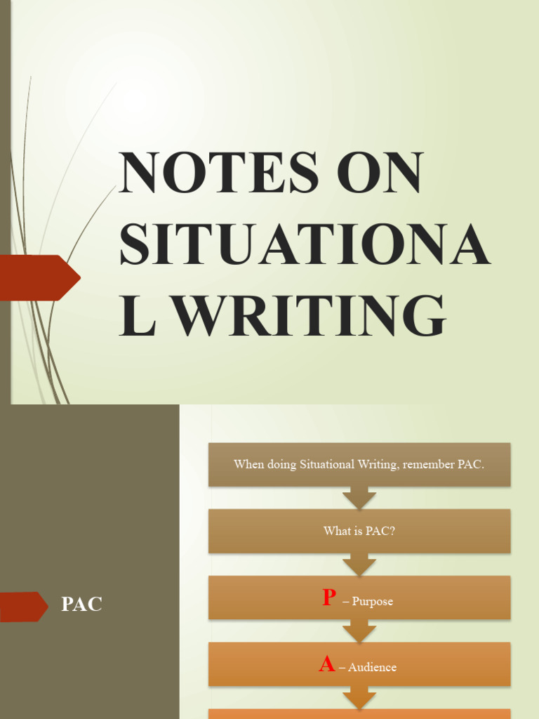 Understanding PAC in Situational Writing | PDF