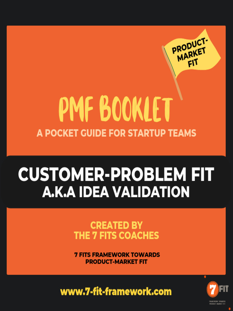 Free PMF Booklet Customer Problem Fit Idea Validation | PDF | Startup ...