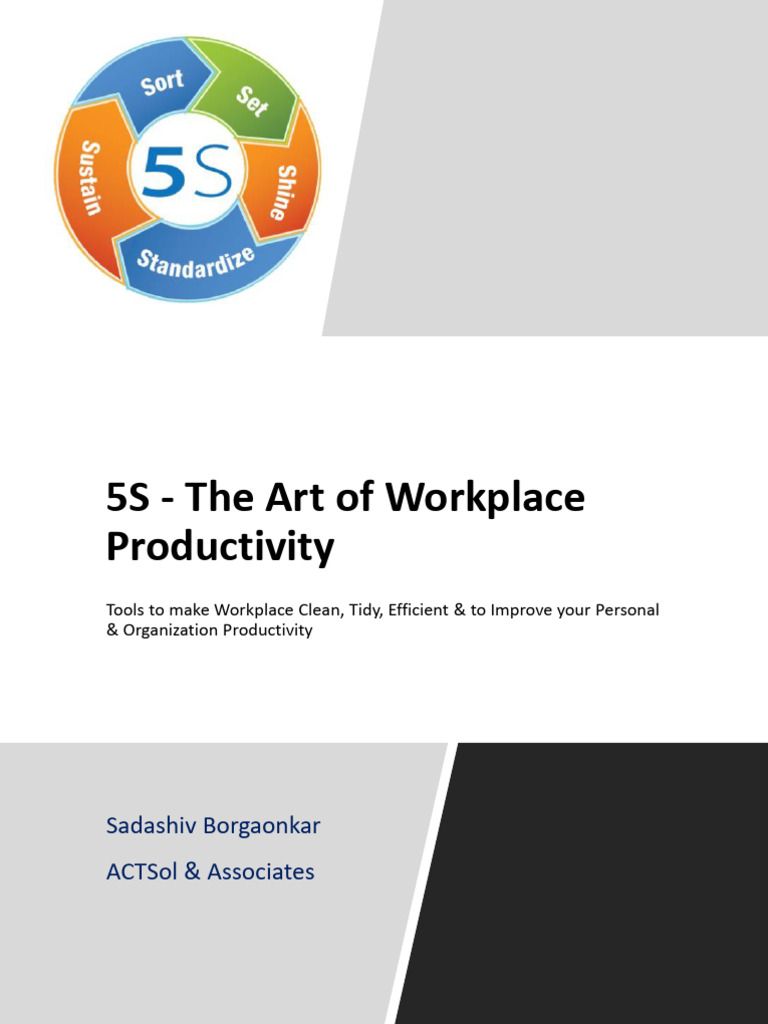 5S - The Art of Workplace Productivity - Ebook | PDF | Lean ...