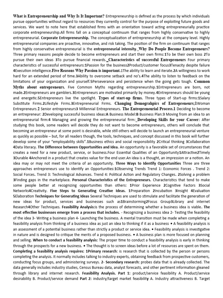 Entrepreneurship | PDF | Entrepreneurship | Business Plan Entrepreneurship | PDF | Entrepreneurship | Business Plan