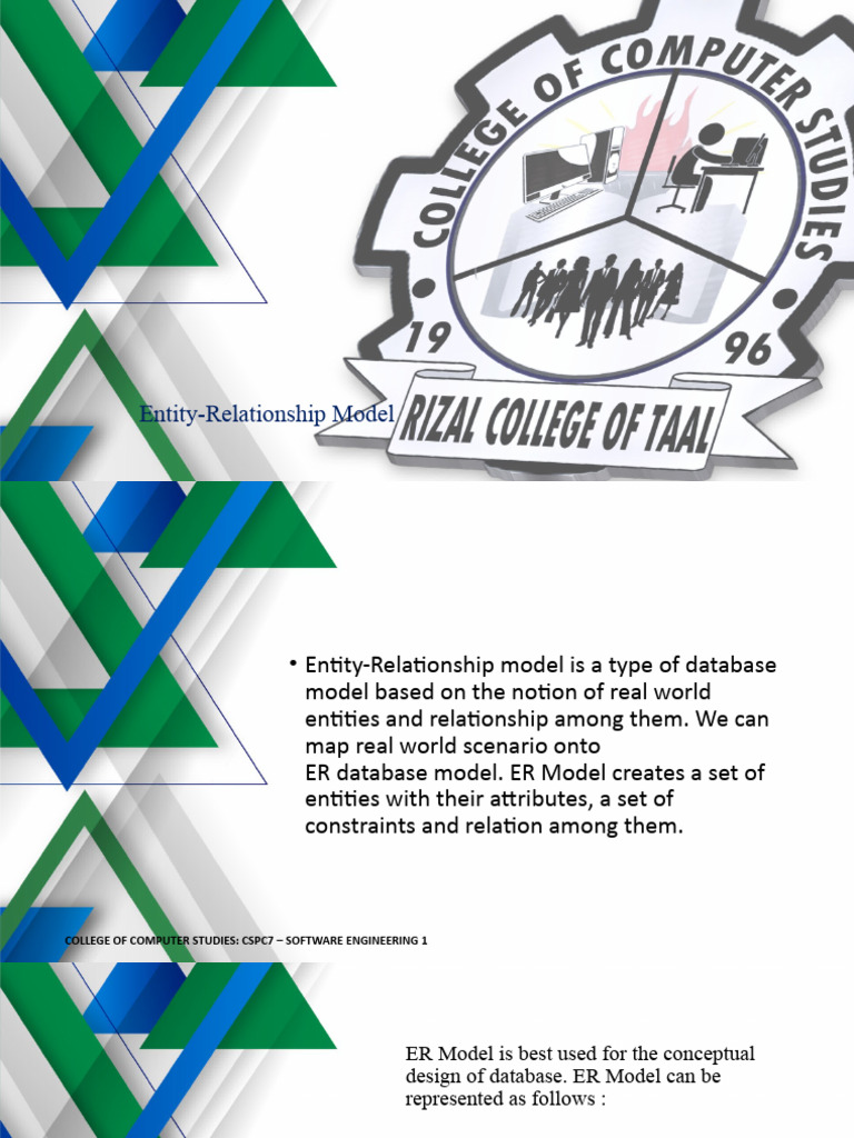 Entity Relationship Model Pdf Conceptual Model Databases