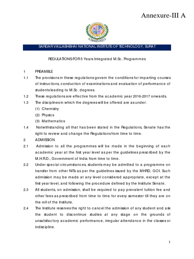 Annexure-III | PDF | Thesis | Course Credit