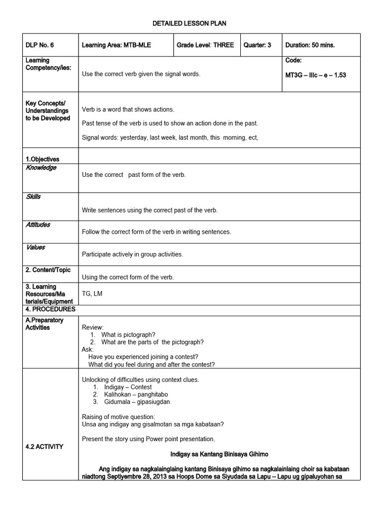 MTB - Mle 3 DLP 6 | PDF