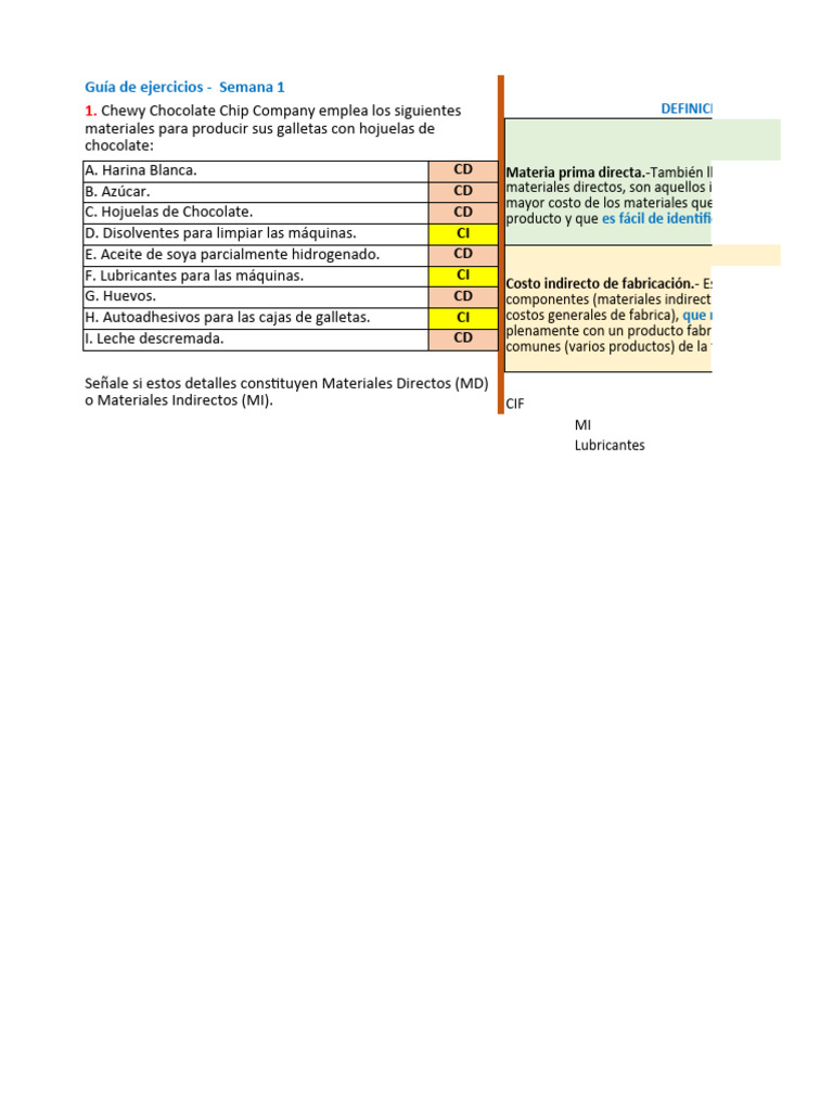 SOL EJERCICIOS 1 y 2 Semana 1 A | PDF