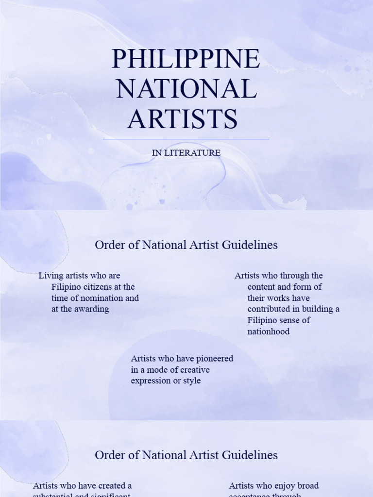 Philippine National Artist | PDF Philippine National Artist | PDF