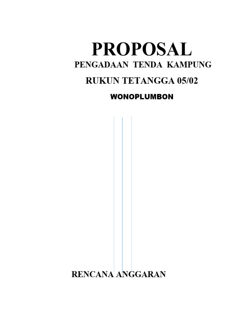 Proposal Pengajuan Tenda | PDF