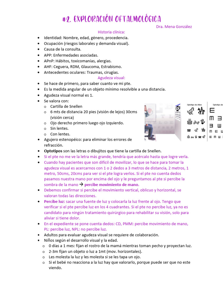 #2. Exploración Oftalmologica | PDF | Ojo humano | Ojo