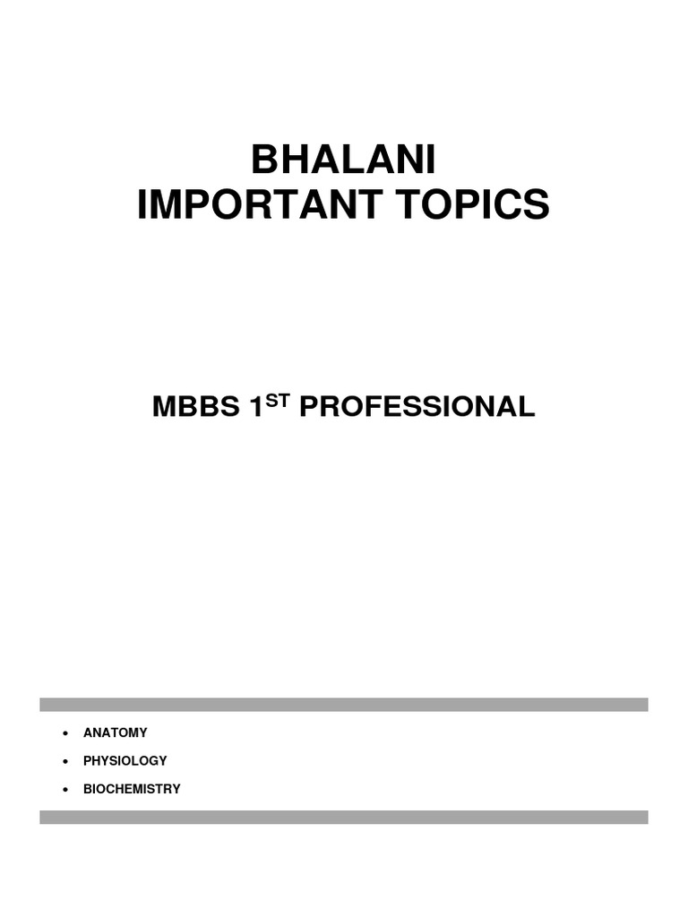 Bhalani IMPs | PDF | Heart | Respiratory System