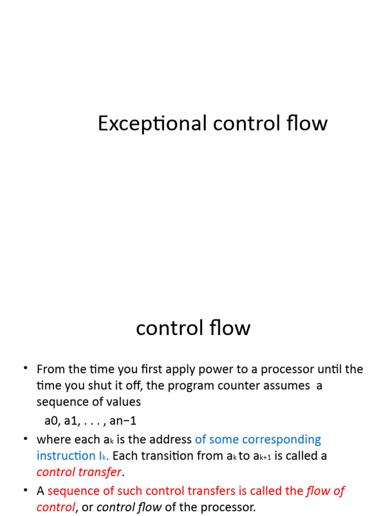 Exceptional Control Flow | PDF | Process (Computing) | Computer Data Storage