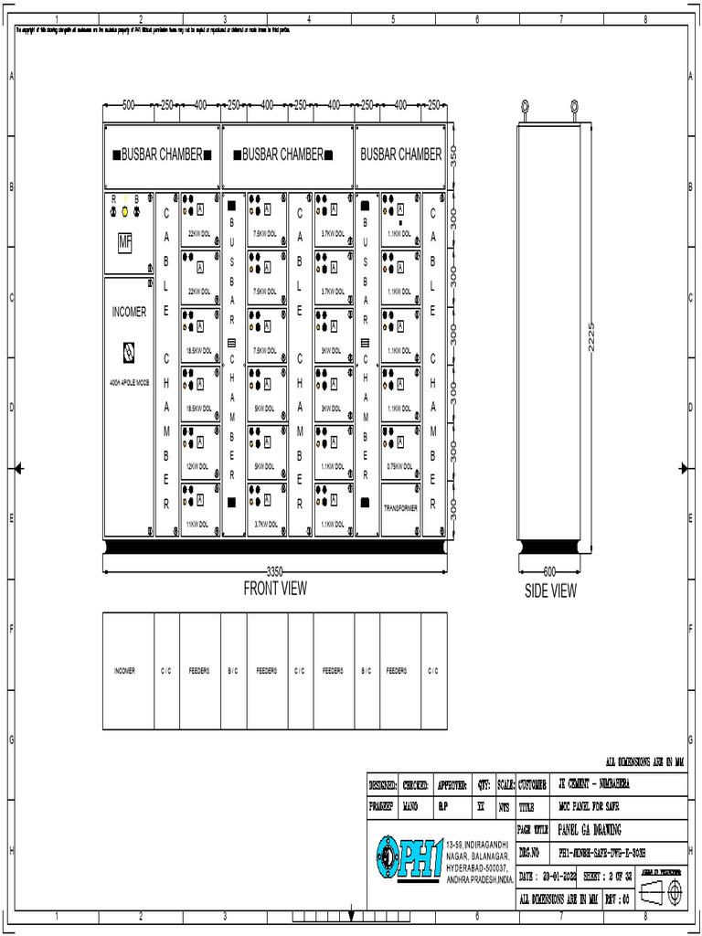 Busbar Chamber Busbar Chamber Busbar Chamber: Side View Front View | PDF