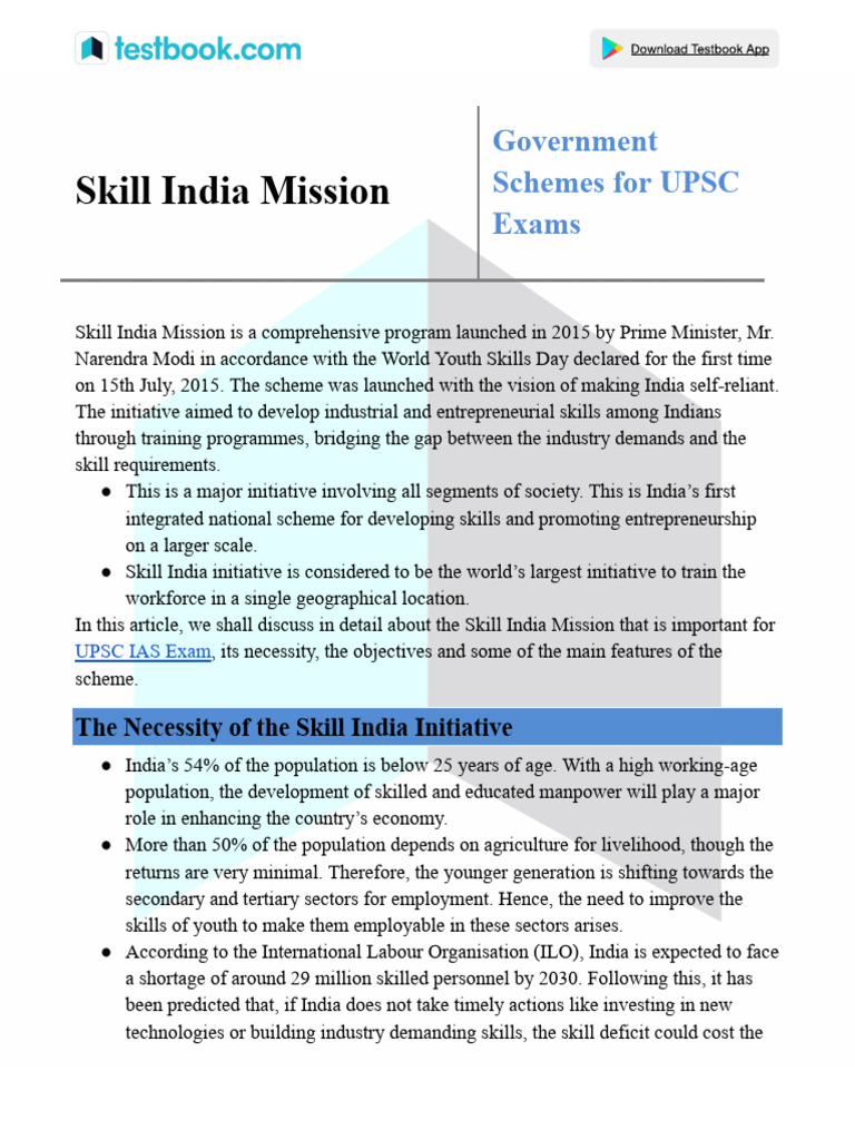 Skill India Mission Ca6a1709 | PDF | Entrepreneurship | Economies