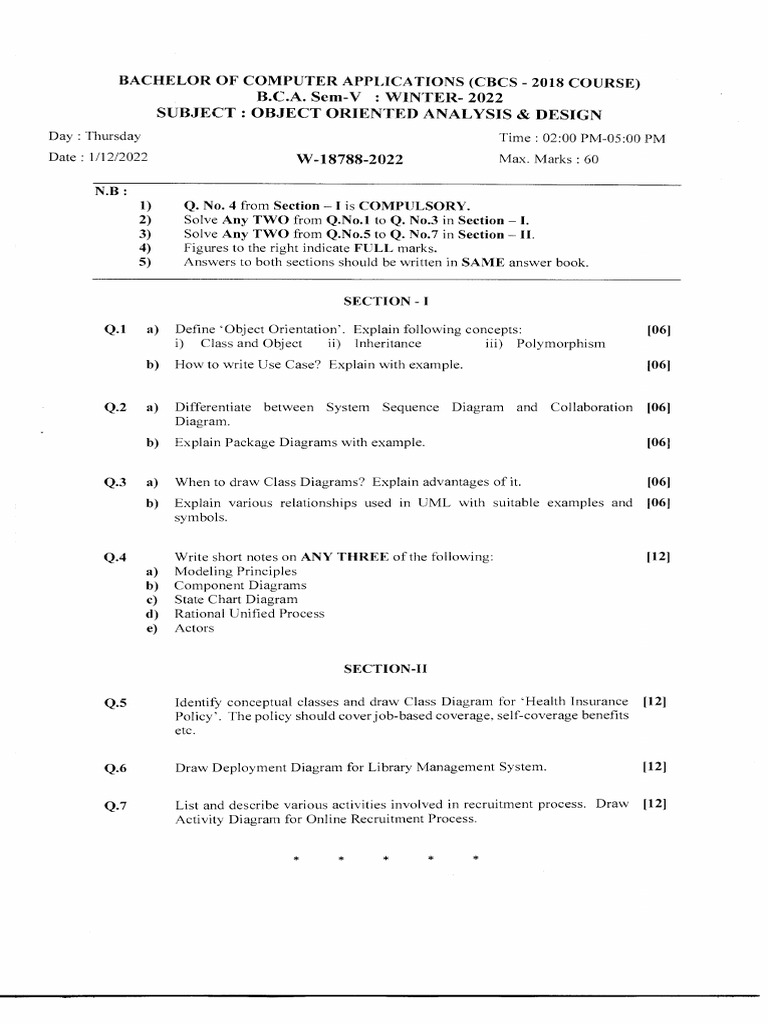 18788-Object Oriented Analysis Design | PDF 18788-Object Oriented Analysis Design | PDF