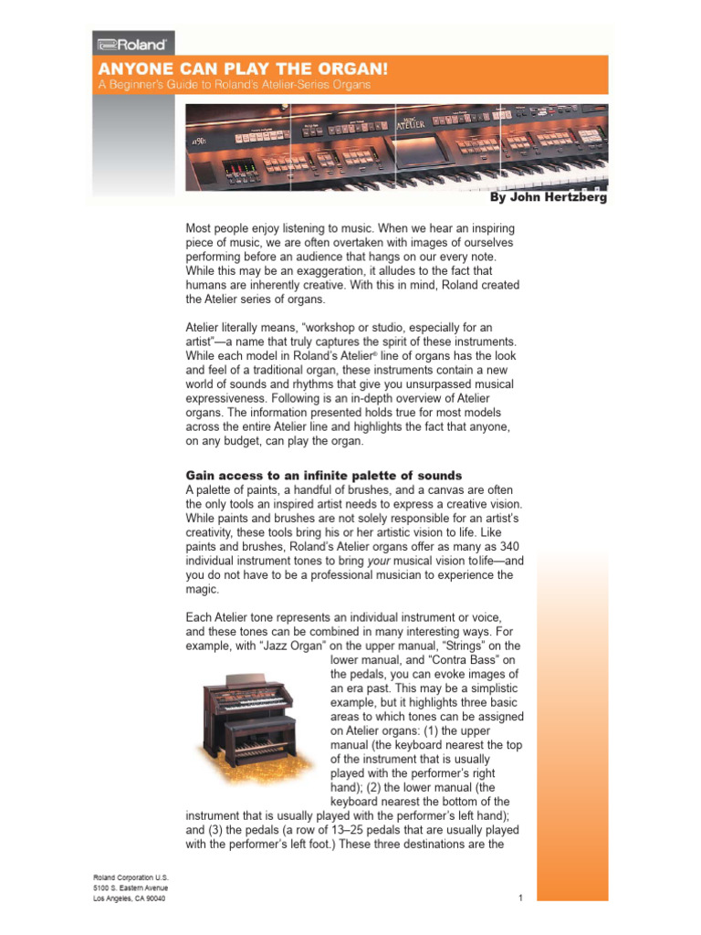 Intro To Atelier | PDF | Organ (Music) | String Instruments