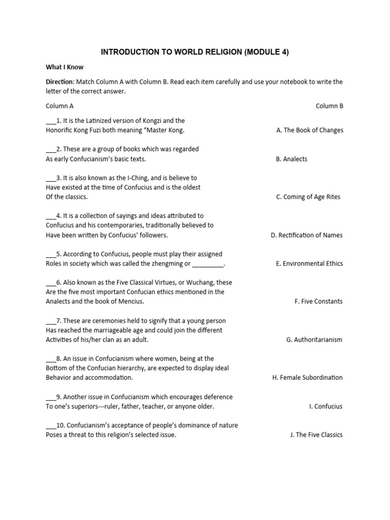 Introduction To World Religion Module 4 | Download Free PDF ...
