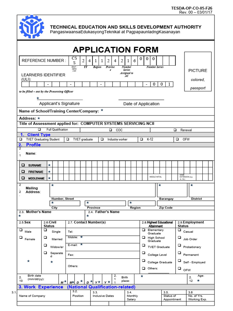 A4 Blank Generic Application Form 2024 | PDF
