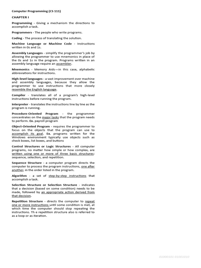 Comprog Reviewer Download Free Pdf Computer Program Programming