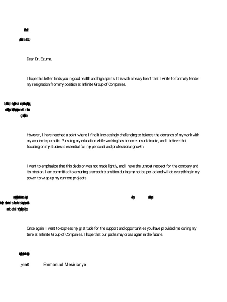Dede Letter of Resignation | PDF
