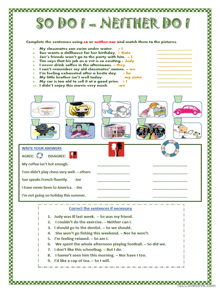 So Do I - Neither Do I | PDF | Language Arts & Discipline | Self ...