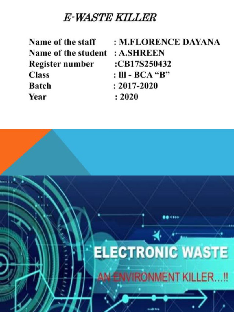 E-Waste Management | PDF