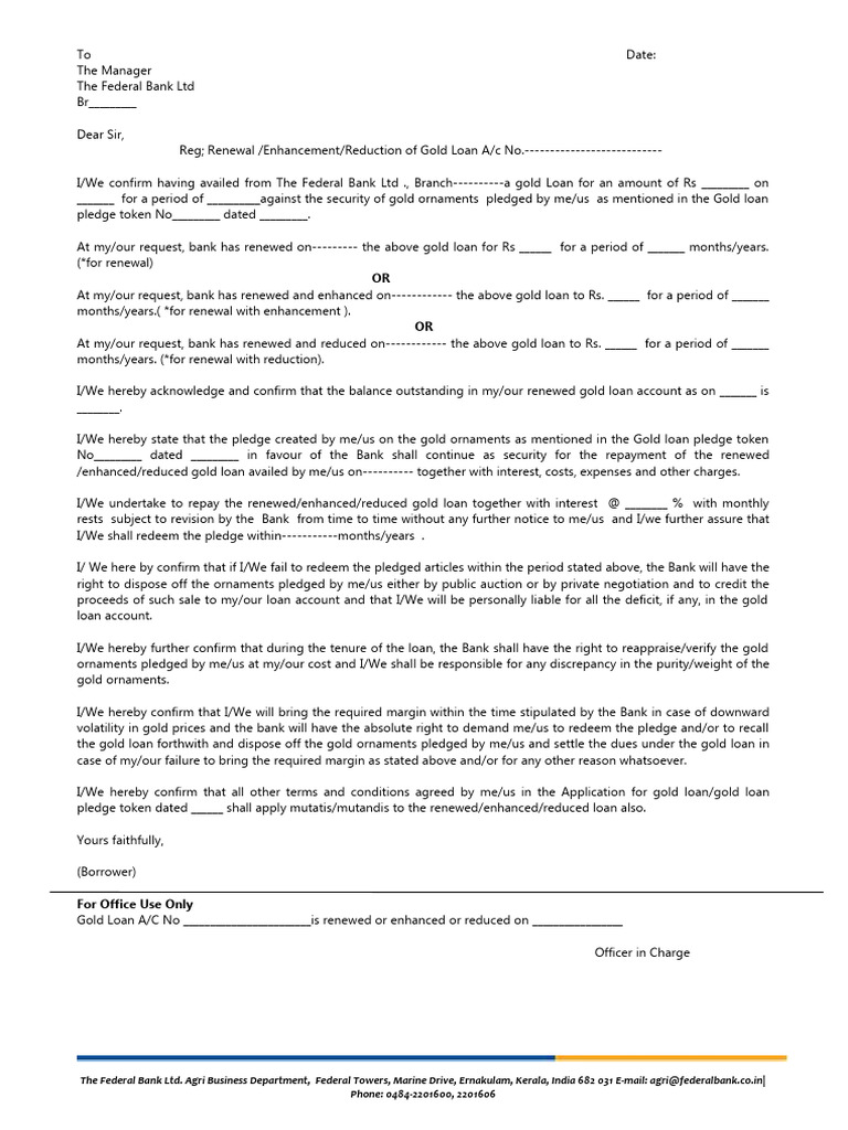 Renewal Letter | PDF | Loans | Banks