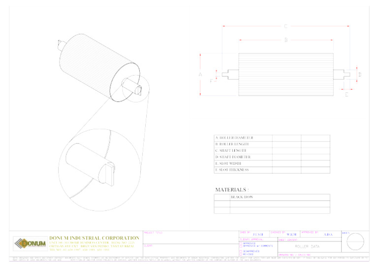 Roller Template-Drawing | PDF